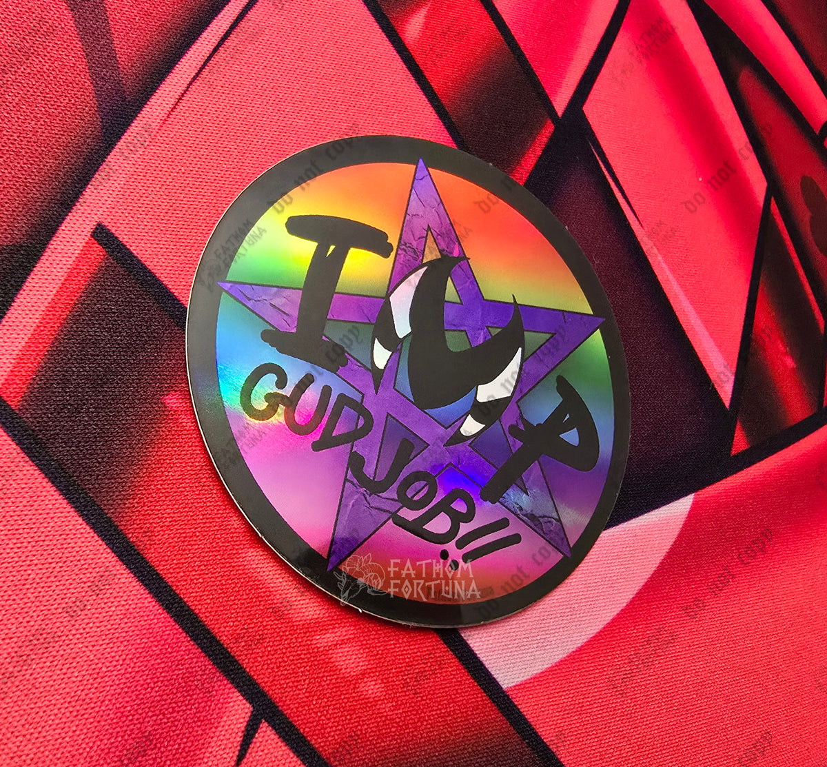 RESTOCKED! Rainbow Holo GUD JOB Vinyl Sticker – Fathom Fortuna